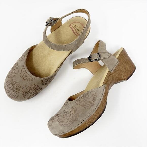 Dansko | Shoes | Dansko Sam Leather Floral Mary Jane Clogs | Poshmark